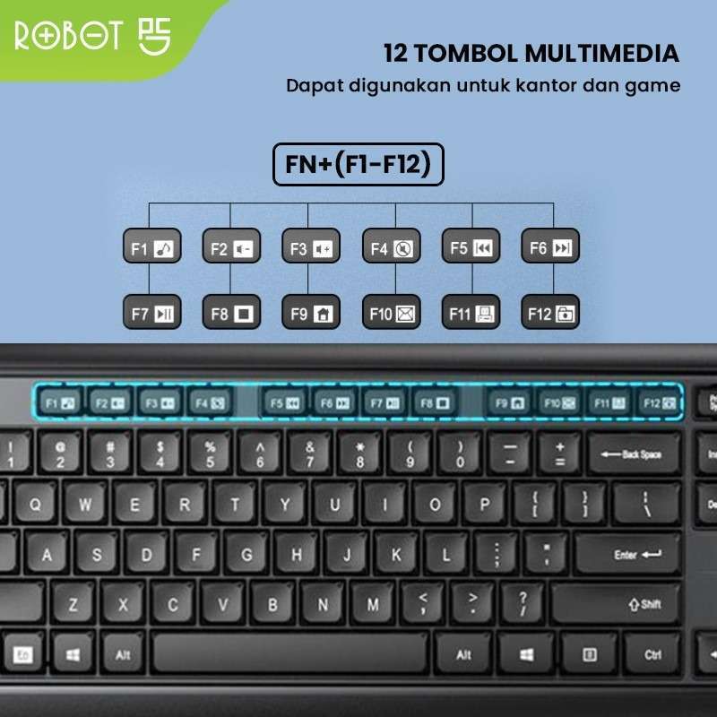 Promo Robot Wired Keyboard And Mouse Combo Km2600 Diskon 42 Di Seller Ganesha Computer Store