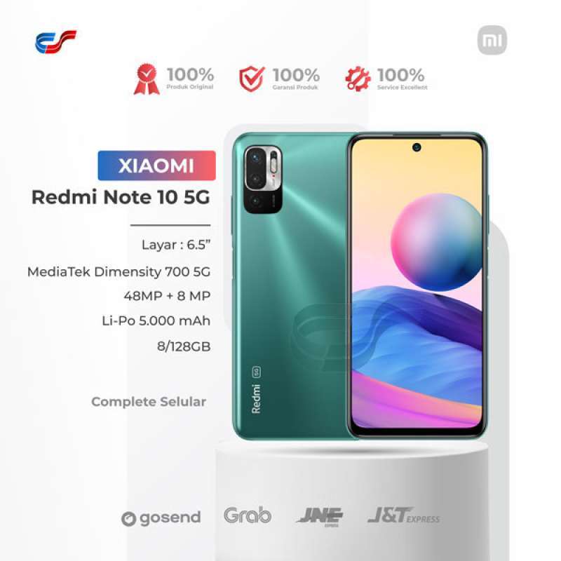 Jual Xiaomi Redmi Note 10 5G 8/128GB - MediaTek MT6833 Dimensity 700 5G Layar Size 6.5 inches ...