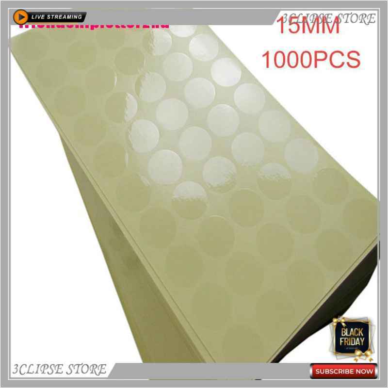 Promo 1000 Stiker Label Bulat Bahan Pvc Transparan Ukuran 15Mm Diskon ...