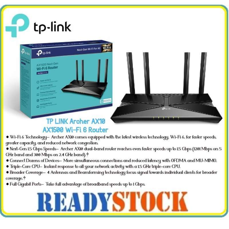Jual TP LINK Archer AX10 AX1500 Wi-Fi 6 Router di Seller Blisini Saja ...