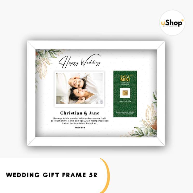 Jual Wedding Gift Kado Pernikahan Frame 5R Custom Foto Kado Nikahan ...