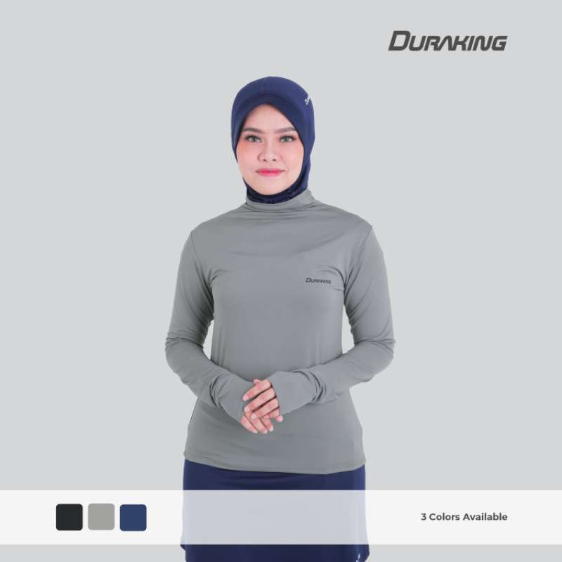 Promo Duraking Baju Manset Hijab Sports Wanita Basic Layer - Xxl Navy ...