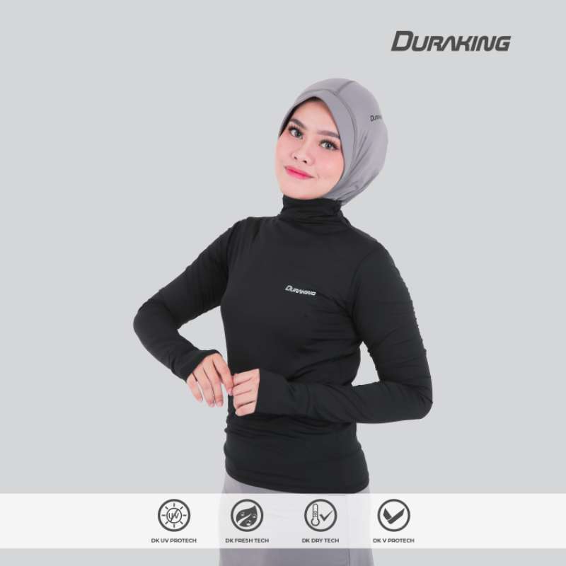 Promo Duraking Baju Manset Hijab Sports Wanita Basic Layer - Xxl Navy ...