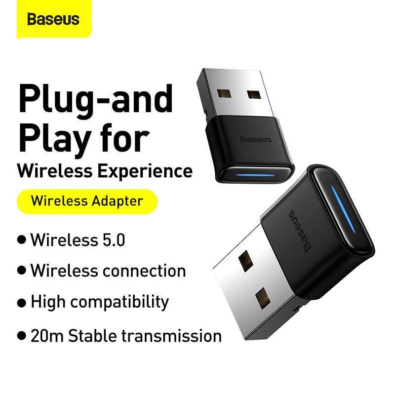Promo BASEUS MINI USB BLUETOOTH DONGLE WIRELESS ADAPTER V5.0 ADAPTOR ...