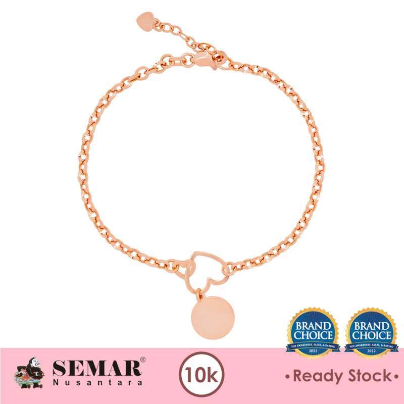 Jual Gelang Emas Fancy Love My Letter Bulat Gold 10K Semar Nusantara di ...