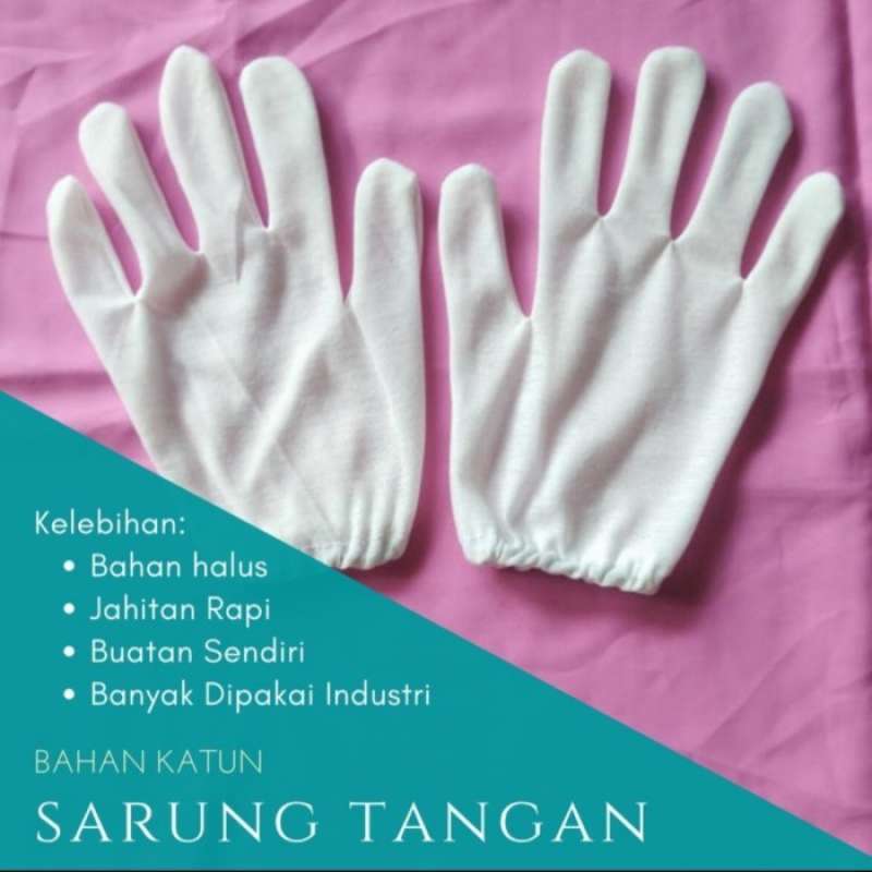 Jual Sarung Tangan Katun Kain Putih - Multicolor di Seller Bena Store ...