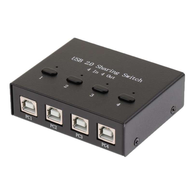 Jual USB 2.0 Manual Sharing Switch 4 Ports HUB For PC Scanner Printer ...