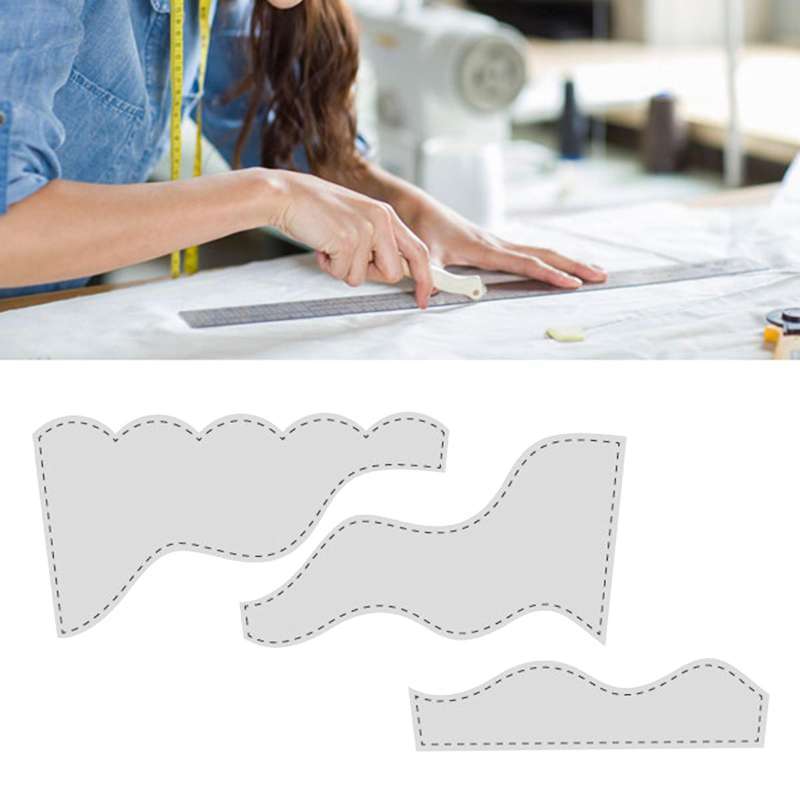 Jual Acrylic Quilting Template Patchwork Ruler, Multifunctional Wave ...