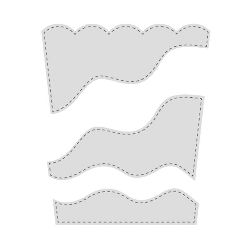 Jual Acrylic Quilting Template Patchwork Ruler, Multifunctional Wave ...