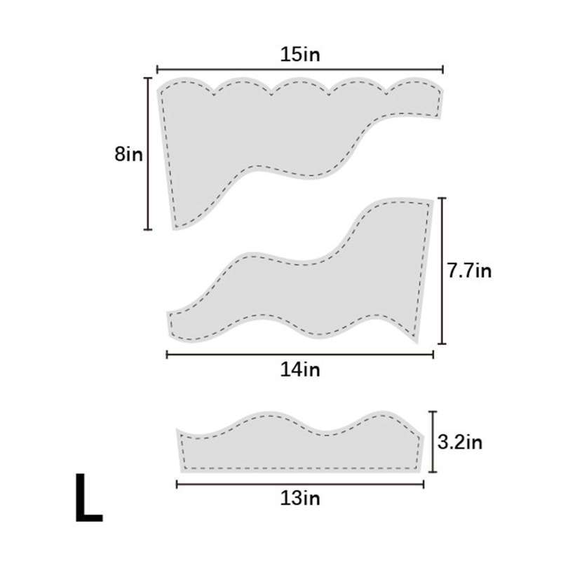 Jual Acrylic Quilting Template Patchwork Ruler, Multifunctional Wave ...