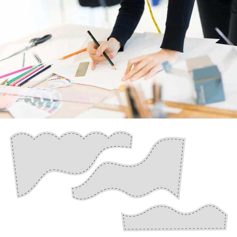 Jual Acrylic Quilting Template Patchwork Ruler, Multifunctional Wave ...