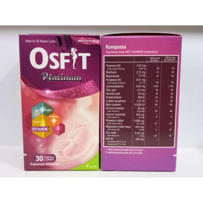 Jual Osfit Platinum Multivitamin Ibu Hamil Isi 30 Kapsul Di Seller ...