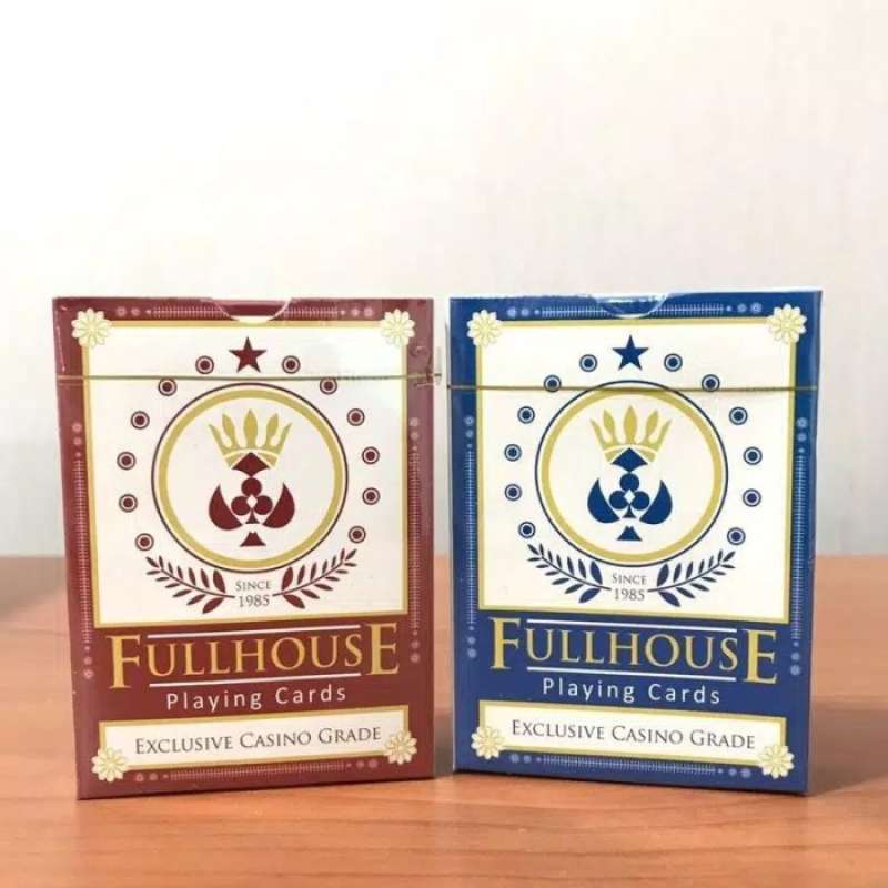 Jual Mainan Kartu Remi Fullhouse Kartu Sulap Plastik Board Game Poker ...