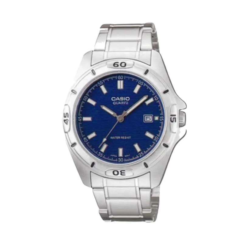 Jual Casio Man Analog MTP-1244D-2ADF Biru Silver Jam Tangan Pria di ...