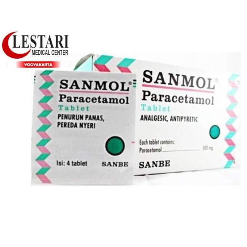 Jual Sanmol Paracetamol 500mg 1 Strip 4 Tablet Penurun Demam di Seller ...