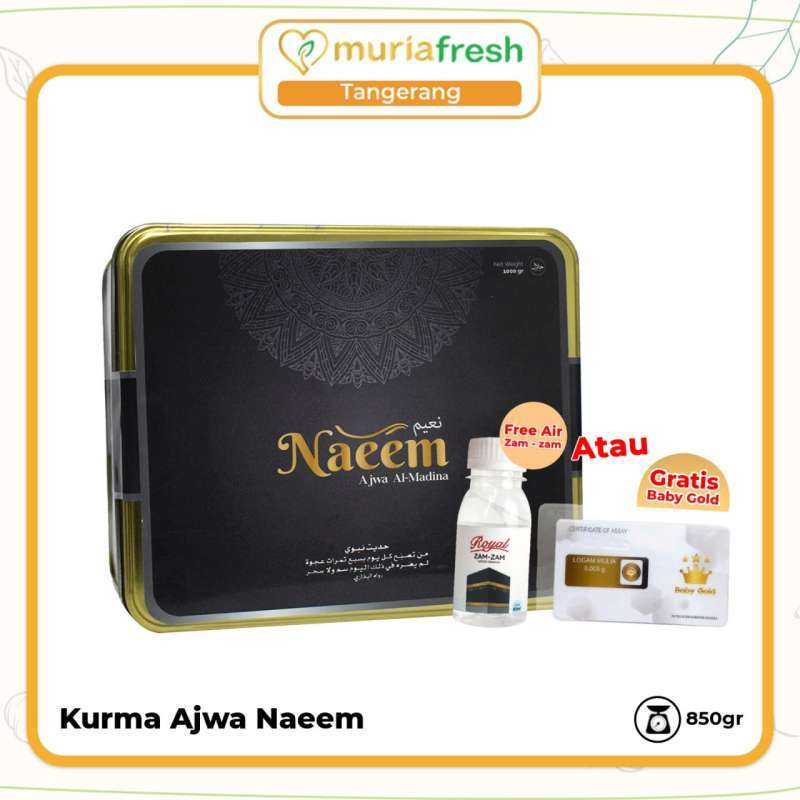Promo Eksklusif Kurma Ajwa Al-madinah Naeem 850 Gram | Premium | Kurma ...