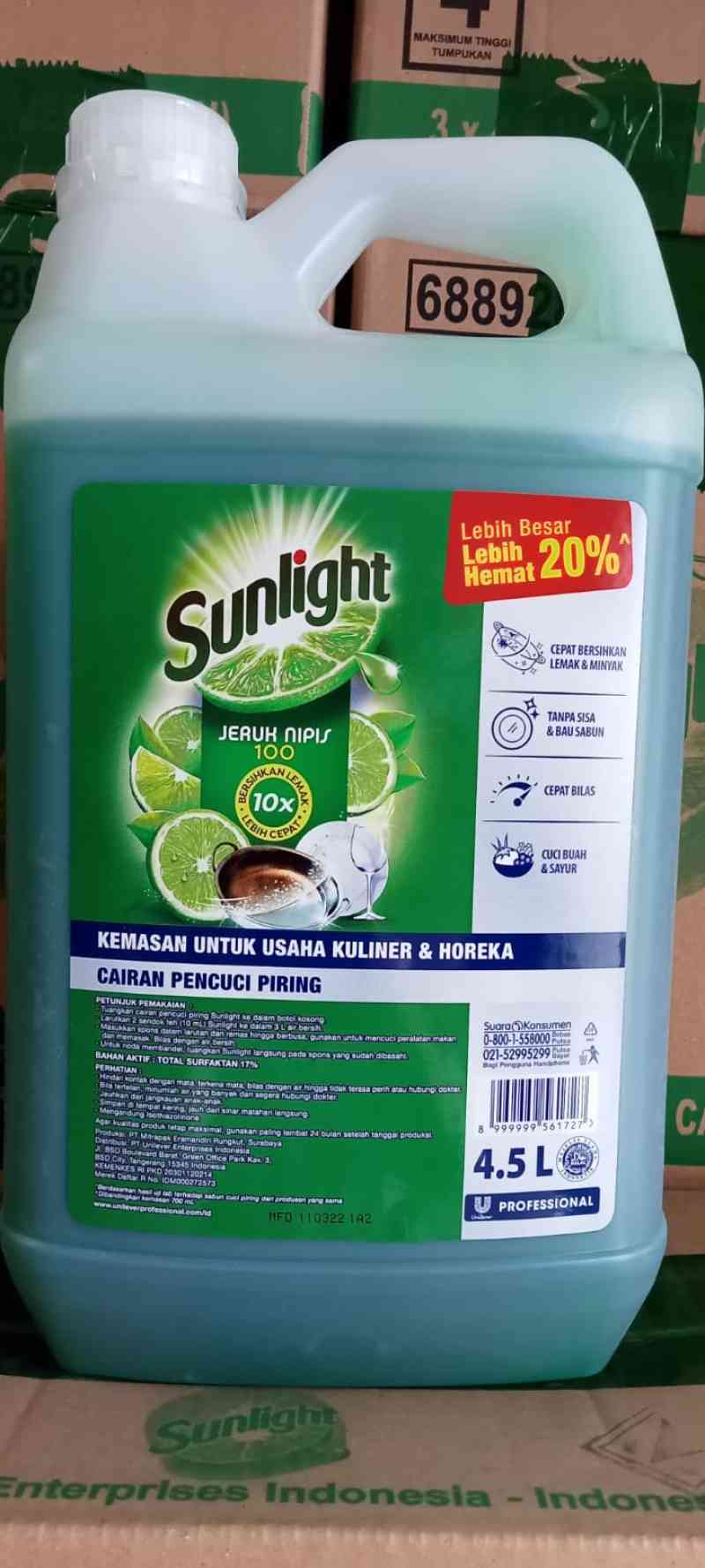Jual SUNLIGHT CAIR GALON 4,5 LITER di Seller YUTAMA3M - Pegadungan ...