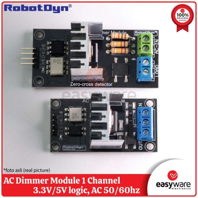 Jual Modul Dimmer Lampu Ac 1 Channel 3.3v 5v 220v 110v Robotdyn Ac FREE ...