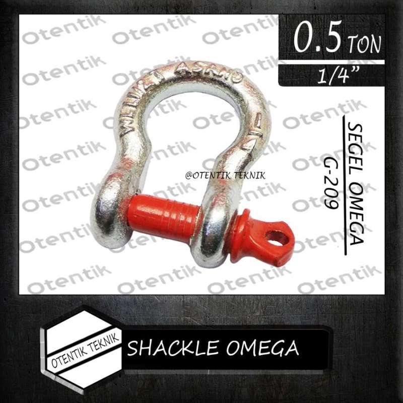 Jual SHACKLE OMEGA 1/2 TON - KLEM SHAKEL 500 KG - SAKEL - SEGEL 1/2T di ...