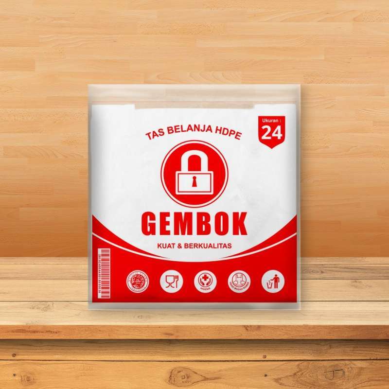 Promo Kantong Plastik Kresek Gembok Bening (Merah) - 24 X 44 Cm Diskon ...