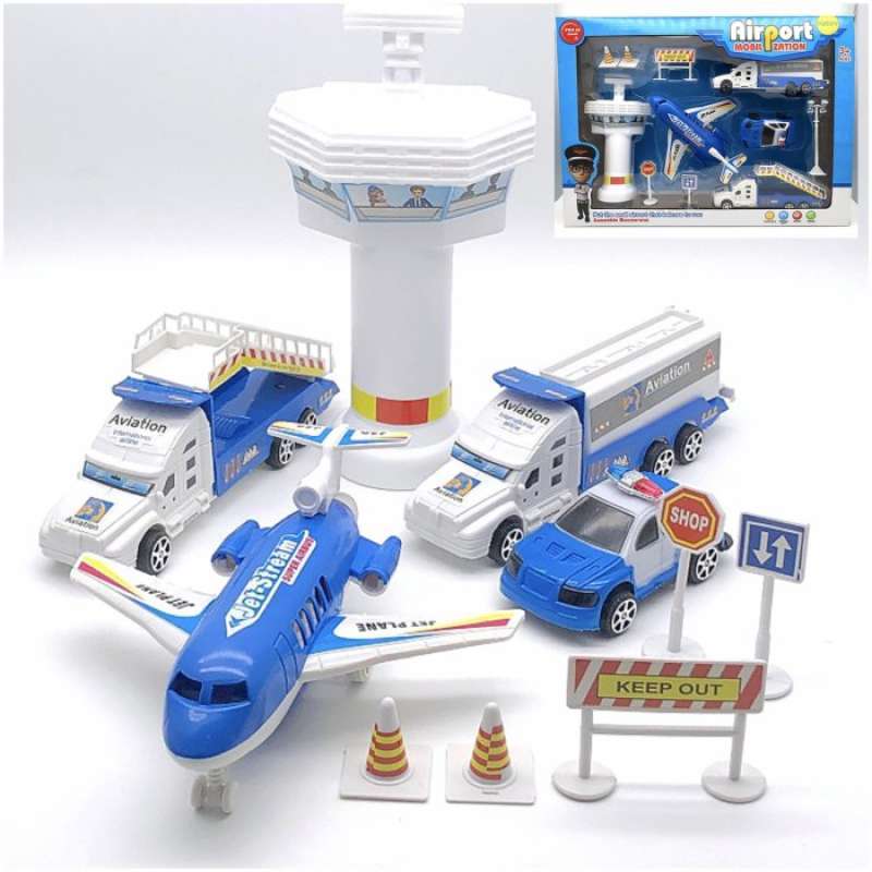 Promo MAINAN SET PESAWAT AIRPORT PLANE - MINIATUR MOBIL MOBILAN BANDARA ...