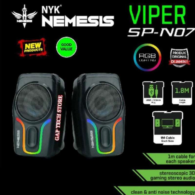 Jual Speaker Gaming NYK RGB SP-N07/ Speaker Gaming RGB SP N07 di Seller ...