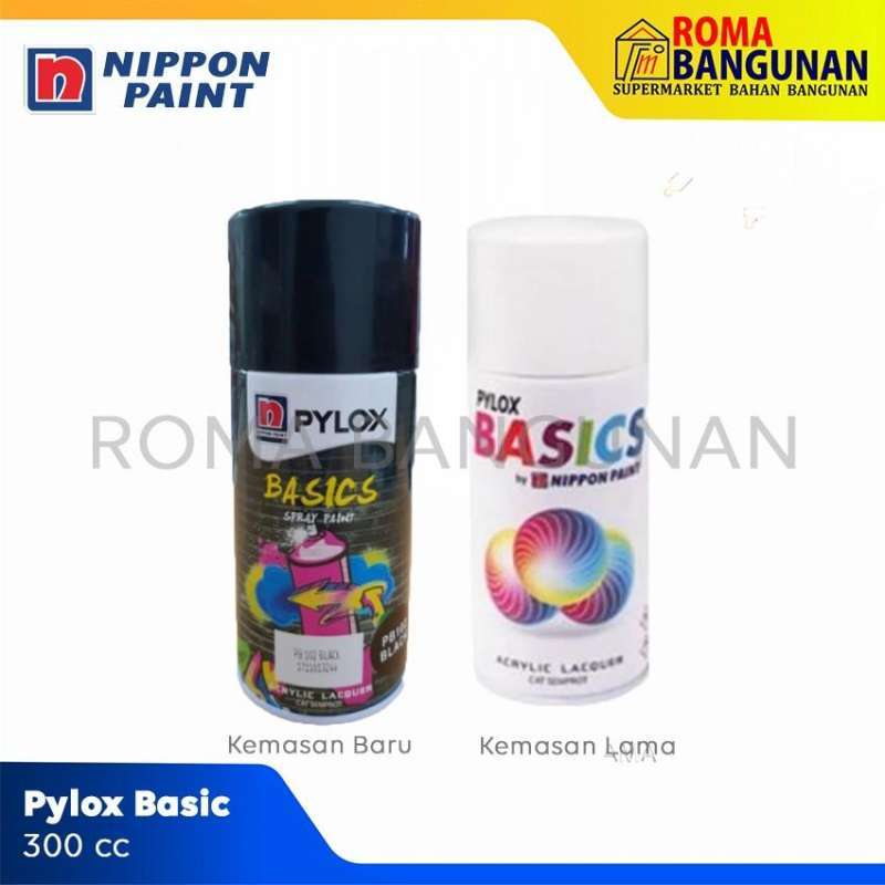 Jual Pylox Basics / Cat Semprot / Spray Paint Nippon Paint 300 cc - 102A Matt Black di Seller ...