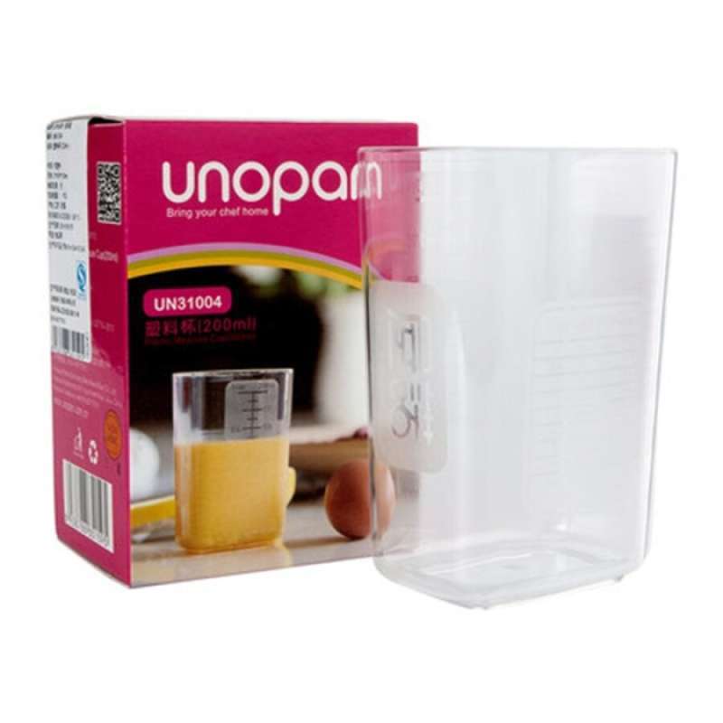 Jual Unopan UN31004 - Plastic Measuring Cup 200ml di Seller Trinity ...