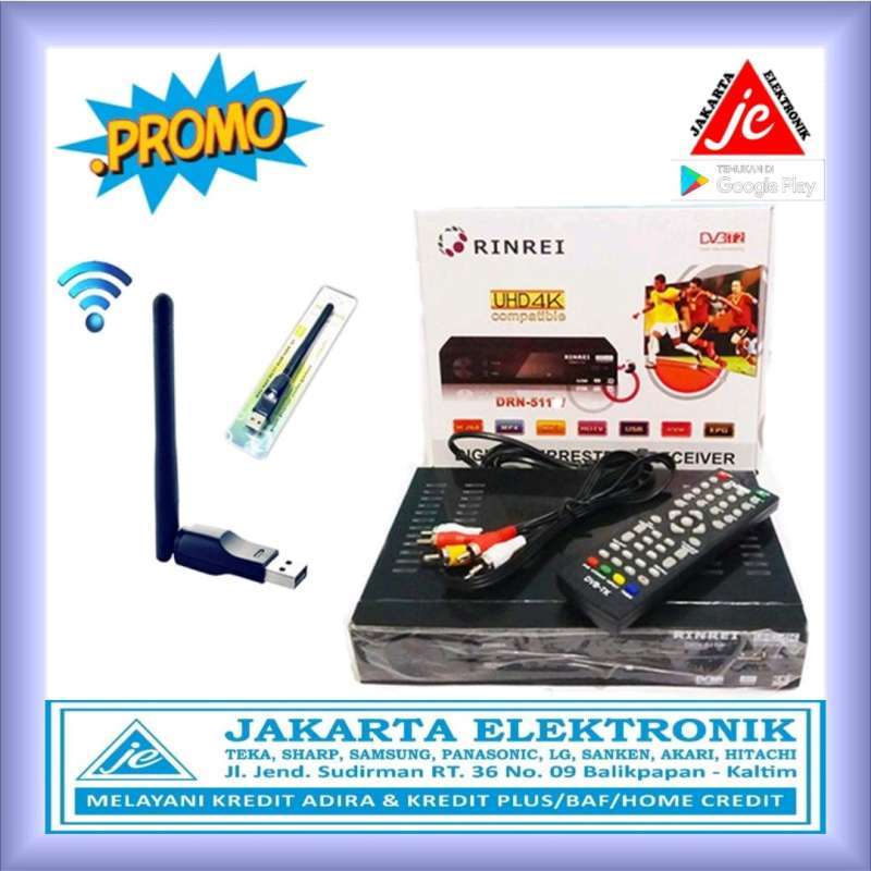 Jual RINREI STB SET TOP BOX DIGITAL DVBT2 + DONGLE WIFI DRN511W di Seller TOKOJAKARTAELEKTRONIK ...