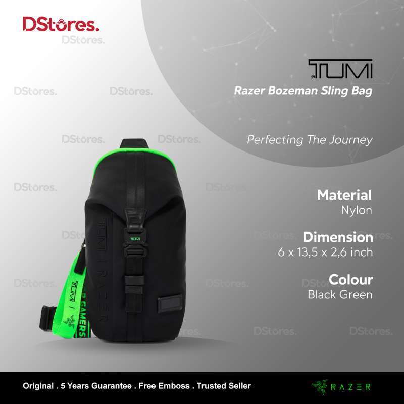 Jual Tumi Razer Bozeman Sling Bag - Black Green Di Seller Dstores Men ...