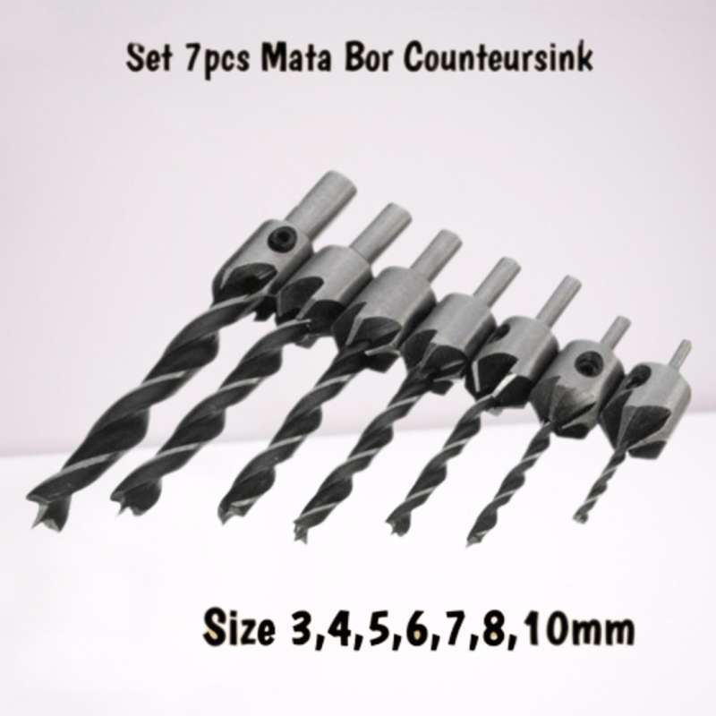 Jual Chamfer Countersink Set 7 Pcs Mata Bor Kayu Counter Sink Jumbo ...