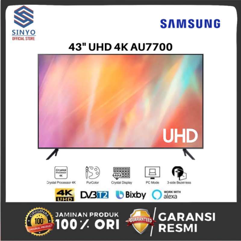 Promo Samsung UA43AU7700 Crystal UHD 4K Smart TV [43 Inch] Diskon 10% ...