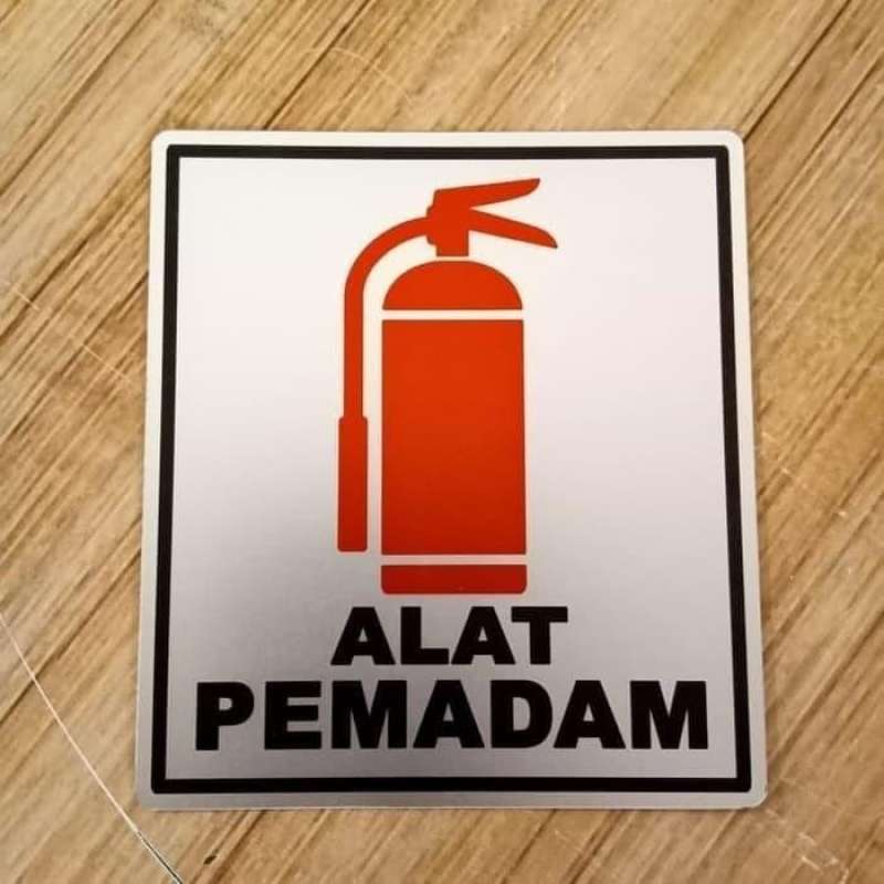 Jual SIGN LABEL K3 RAMBU SAFETY ALAT PEMADAM UKURAN 8X9CM di Seller ...