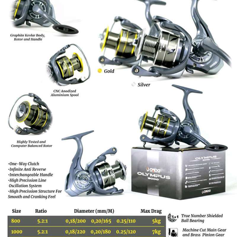Jual Reel Daido Olympus 2000 3000 4000 6000 One Way - 4000 Silver Di ...