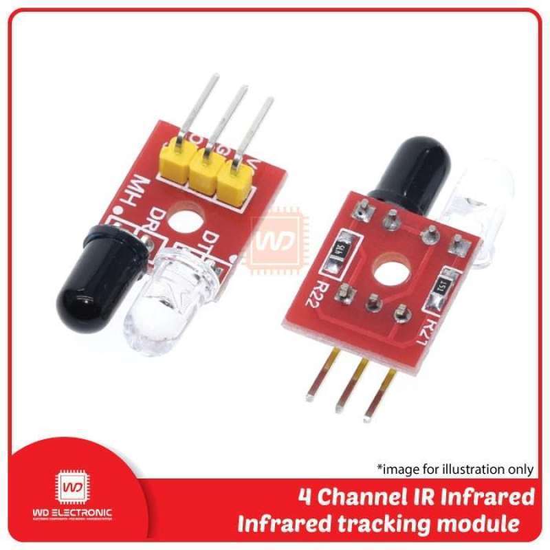 Jual 4 Channel Ir Infrared Tracking Module 4 Infrared Avoidance Sensor ...