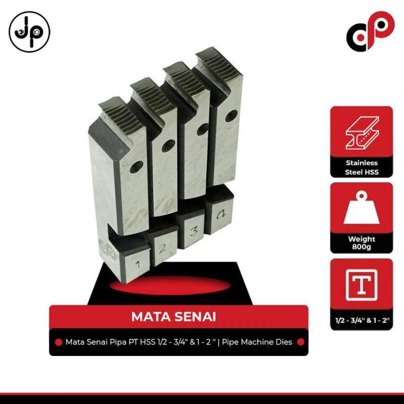 Jual Mata Senai Pipa PT HSS 1/2 - 3/4 & 1 - 2 | Pipe Machine Dies di Seller CP Store. - Duri ...