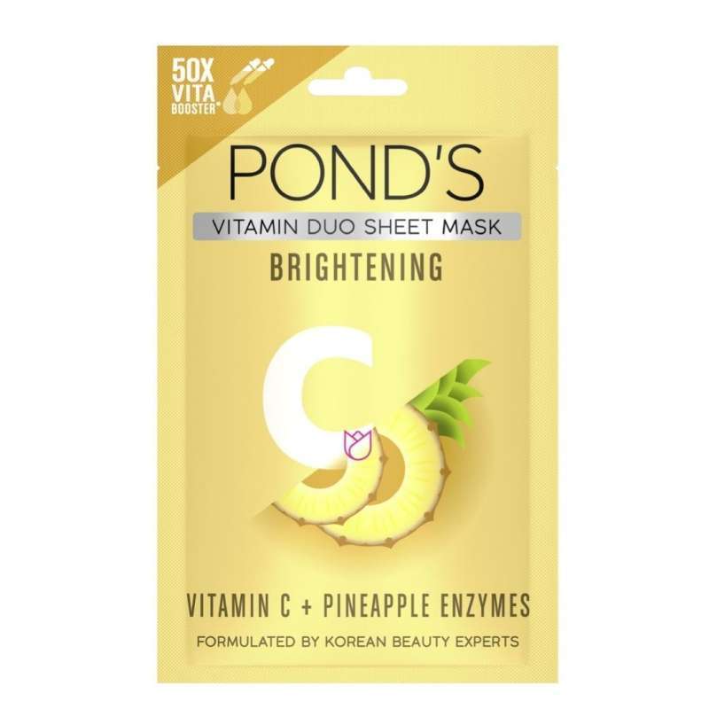 Jual POND'S VITAMIN DUO SHEET MASK / MASKER WAJAH PINEAPPLE ENZYME ...