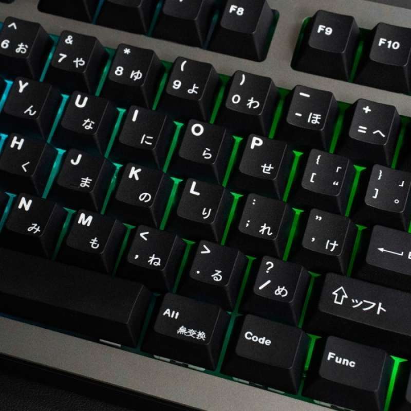 Promo Keycaps Japanese Root Wob White On Black Pbt Cherry Profile Dye ...