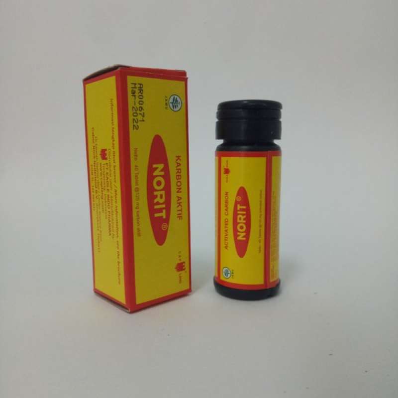 Jual Norit activated carbon 40 tablet / norit tube isi 40 tablet di ...