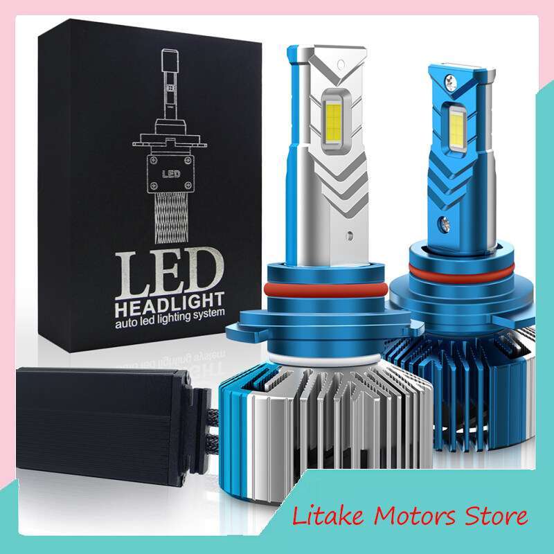 Promo 1 Pasang Bohlam Lampu Depan Led Mobil V68 12V 6000K 4500LM 45W ...