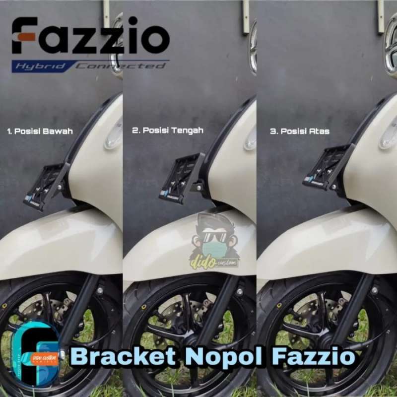 Promo OEM FAZZIO bracket plat nomor adjustable. yamaha FAZZIO Diskon 50 ...