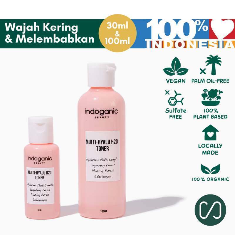 Jual Indoganic Beauty Multi-hyalu H2o Toner 30 Dan 100ml With ...