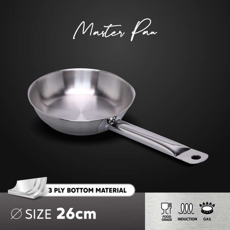 Promo Master Pan Fry Pan 26 cm Stainless Steel Diskon 15% di Seller ...