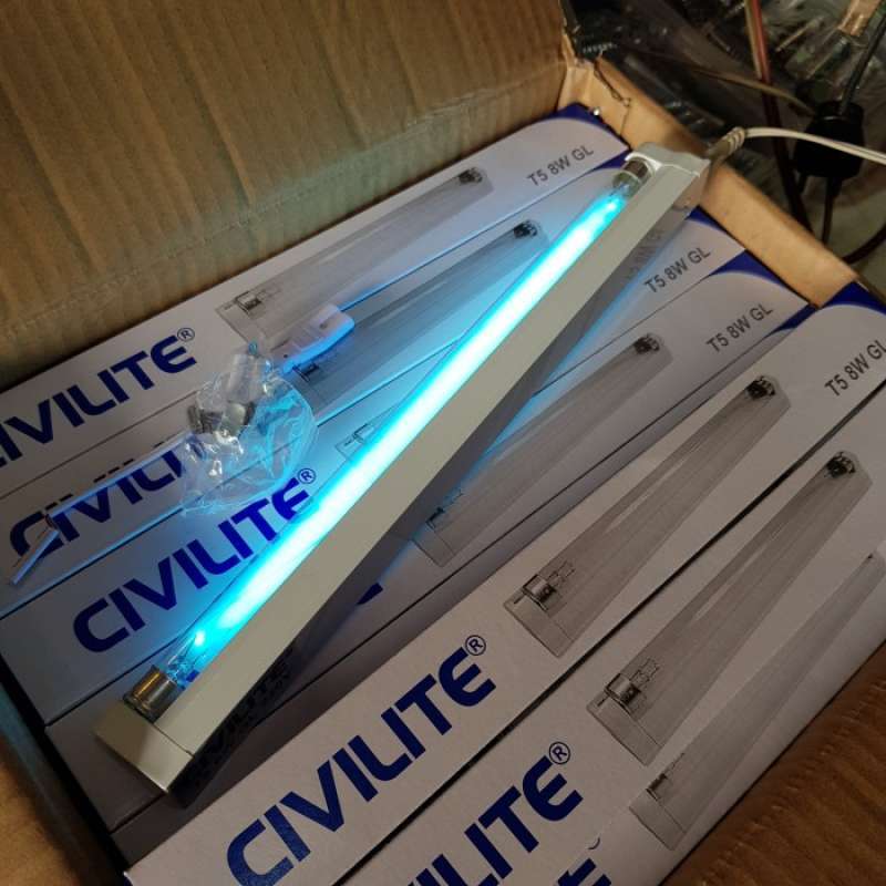 Jual Lampu Uv Uvc Uv-C T5 8W Komplit Set Germicidal Sterilizer Kuman ...
