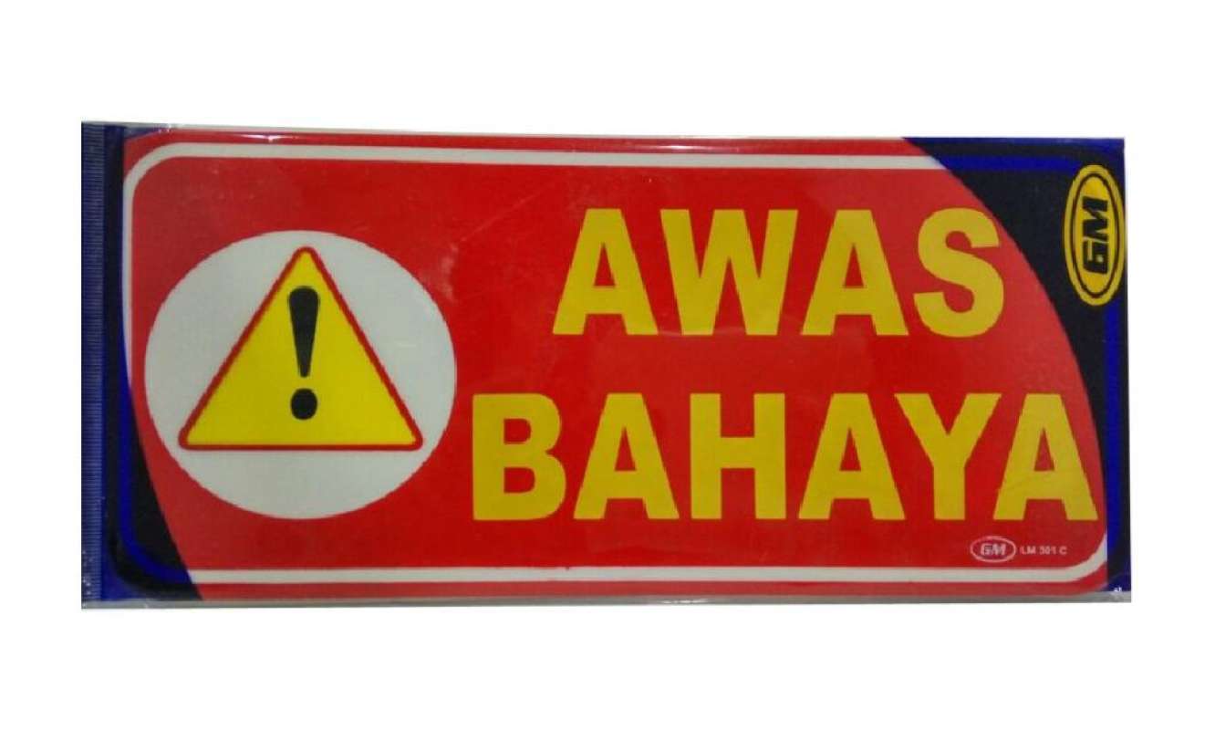 Promo GM LABEL AWAS BAHAYA LM-301 MEDIUM WARNA Diskon 7% di Seller ...