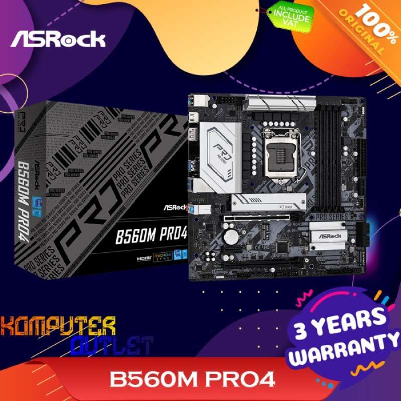 Promo Asrock Motherboard B560M Pro4 - Intel Socket Lga1200 Diskon 11% ...