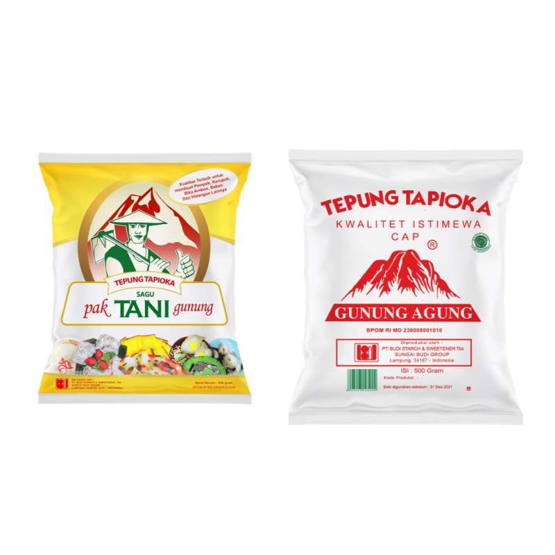 Jual Tepung Tapioka Cap Tani 500 Gr + Tepung Tapioka Cap Gunung Kemasan ...