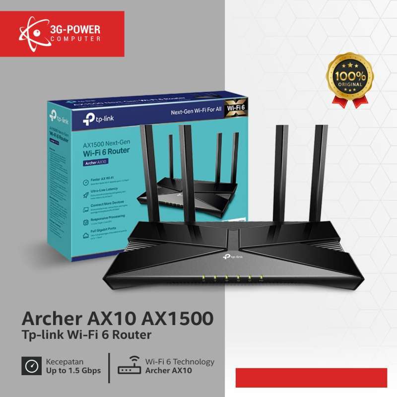 Promo Tp-Link Archer AX10 AX1500 Wi-Fi 6 Router Dual Band Wireless ...