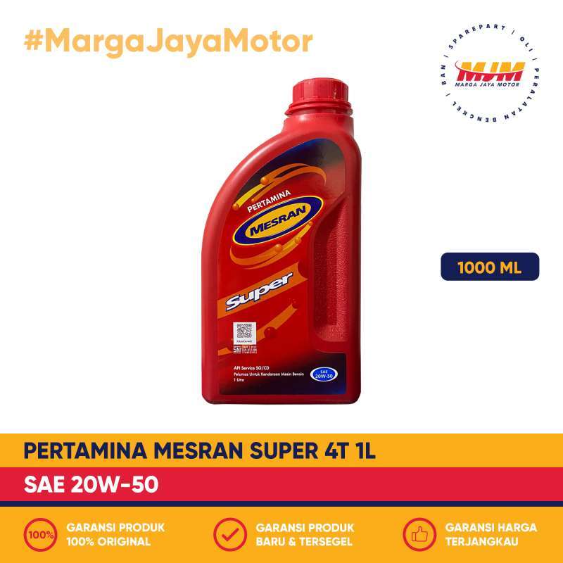 Jual Mesran Super 20W/50 [1000ml] Pertamina Oil 1L ORIGINAL di Seller ...