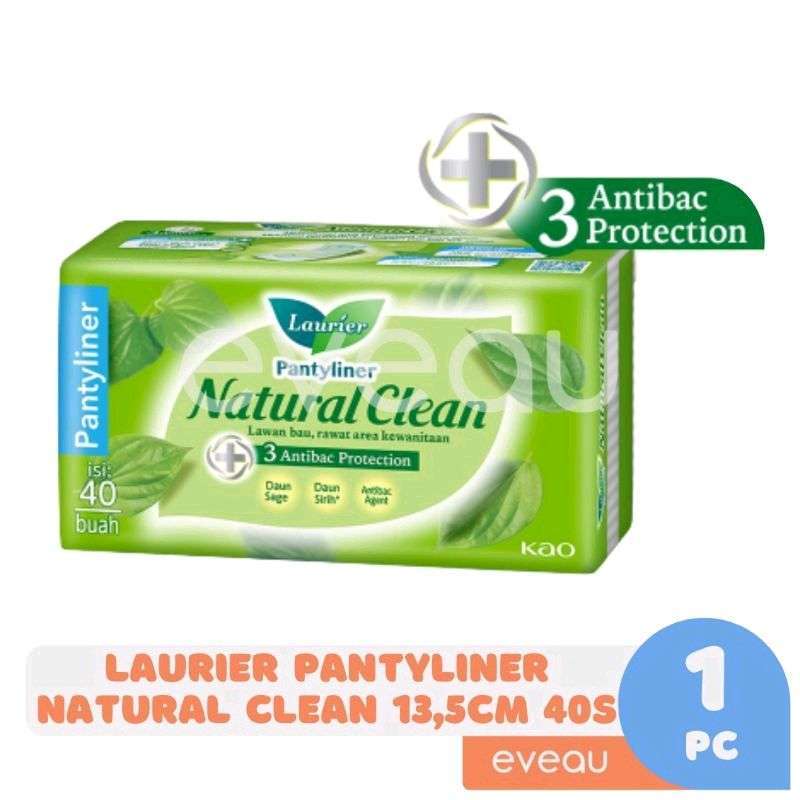 Promo Laurier Natural Clean Pantyliner Daun Sirih Anti Bakteri 13,5cm ...